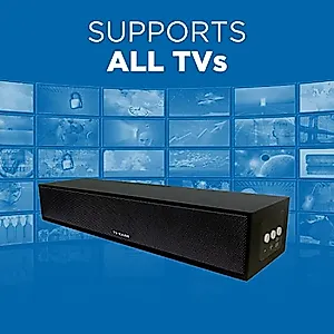 TV Ears Voice Clarifying TV Sound Bar – TV Speaker System for Great Sound and Hearing TV Dialog More Clearly – Compatible with Any Television – Clarifying Audio System for Hearing Impaired TV Viewers