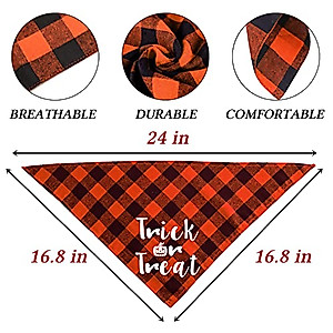 STMK Holiday Dog Bandanas, 4 Pack Halloween Thanksgiving Day Fall Dog Bandanas for Halloween Thanksgiving Day Fall Dog Puppy Costume Decorations