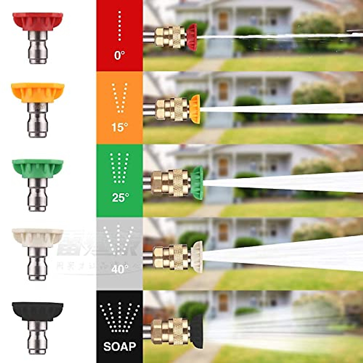 Power Washer, TE3000 1.9GPM Pressure Washer 1800W Electric High Pressure Washer Professional Car Washer Cleaner Machine with Hose Reel ,5 Nozzles for Patio Garden Yard Vehicle