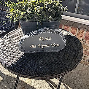 somiss Personalized Garden Stones Engraved with Any Message, larser Engraved Garden Welcome Stones, Memorial Stones, Outdoor Decorative Stones,8"X4.5"X2.5"