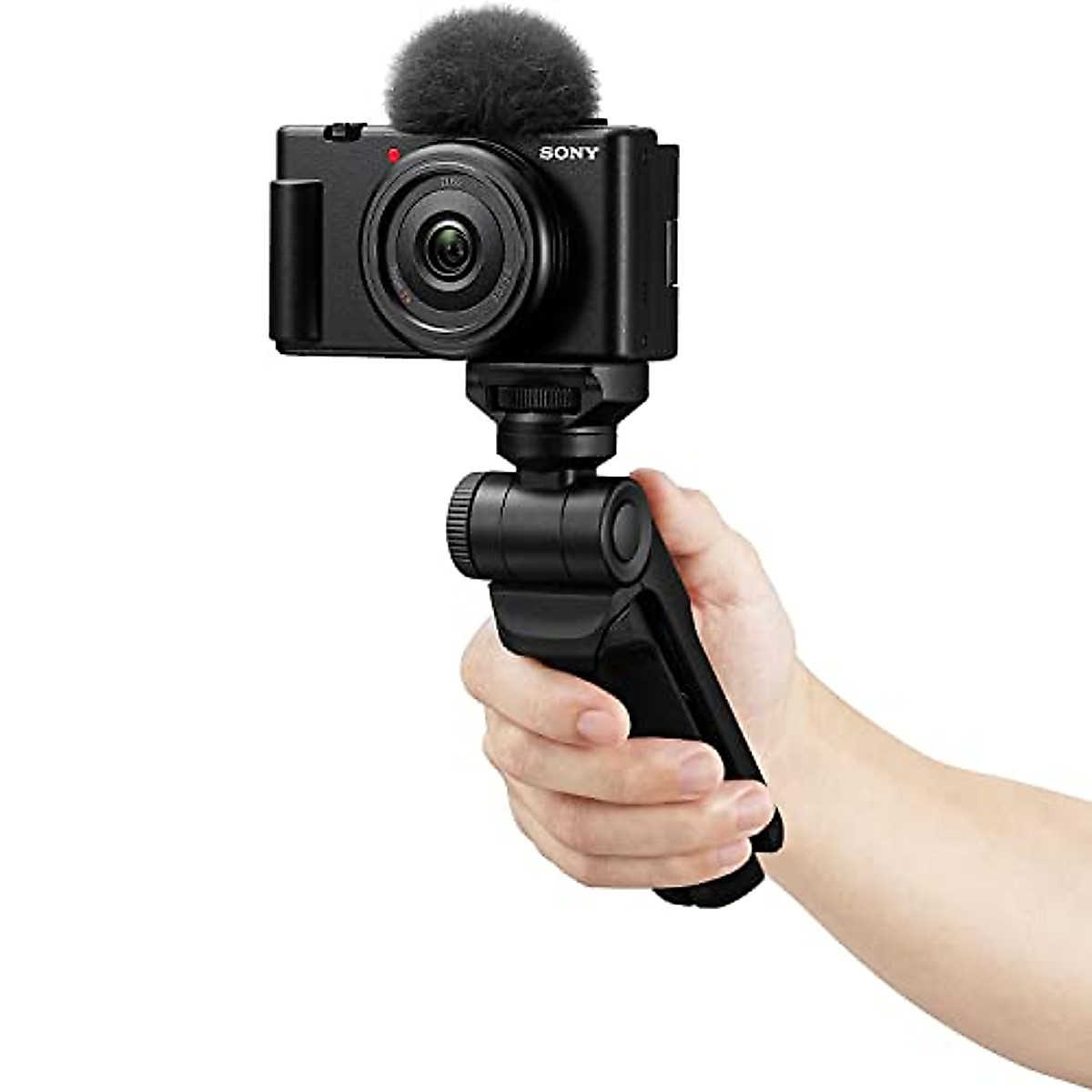 Sony ZV-1F Vlog Camera for Content Creators and Vloggers Black Bundle with Lexar 64GB High-Performance 800x UHS-I SDHC Memory Card + Camera Case + 1400 mAh Battery Pack