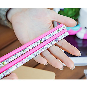 Silver Buffalo Sanrio's Hello Kitty Kawaii Treats 4pc Reusable Plastic Straw Set,10x1.5x.25, Pink