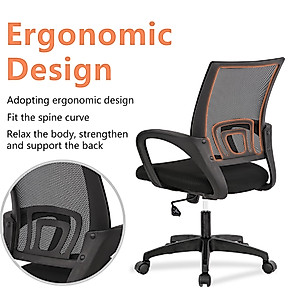 PayLessHere Home Office Chair Desk Computer Chair Adjustable Ergonomic Chair Lumbar Support Armrest Executive with High density Mesh 360 Degree Swivel Chair for Men Women Adults Chair, Black