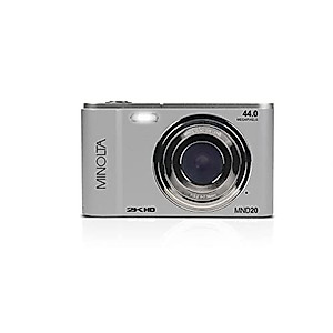 Minolta MND20 44 MP / 2.7K Ultra HD Digital Camera (Silver)