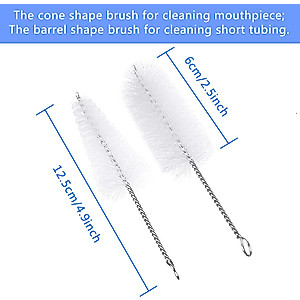 Hysagtek 4 Pieces Trumpet Snake Brush Cleaning Kit, Trumpet Brush Mouthpiece Brush Valve Casing Brush Flexible Brush with Cleaning Rod