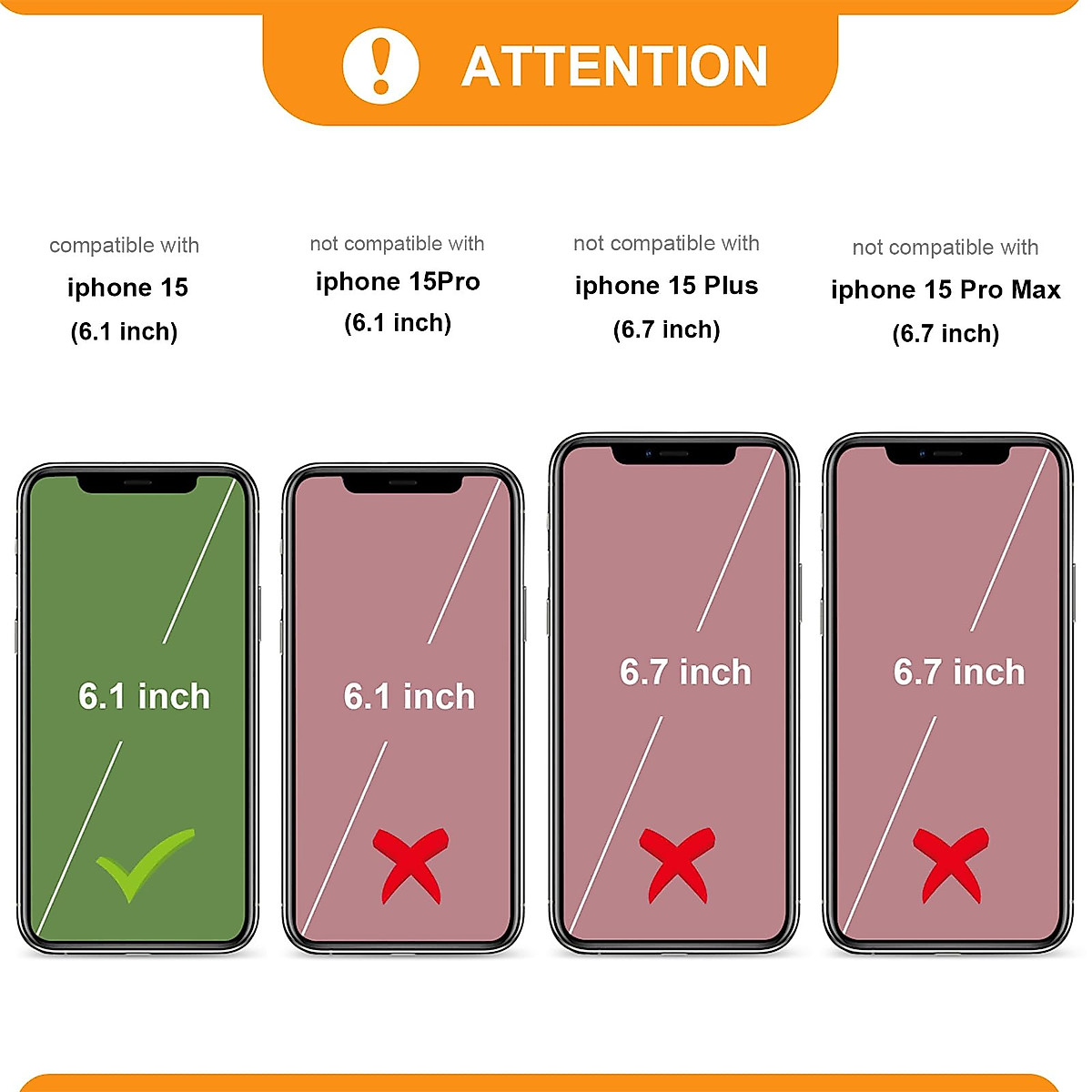 Bocasal Crossbody Wallet Case for iPhone 15 with RFID Blocking Card Slot Holder, Magnetic Flip Folio Purse Case, PU Leather Zipper Handbag with Detachable Lanyard Strap 6.1 Inch 5G (Brown)