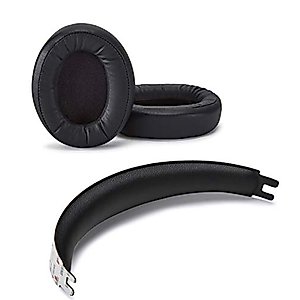 Premium Ear Pads and Headband Compatible with Kingston HyperX Cloud Flight S and Cloud Flight Headphones (Black). Protein Leather | Soft High-Density Foam | Easy Installation