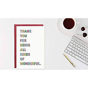 Gonzey Thank You Card,Funny Appreciation Cards For Best Friend,Coworker,Bridesmaid,Doctor,Nurse,Teacher