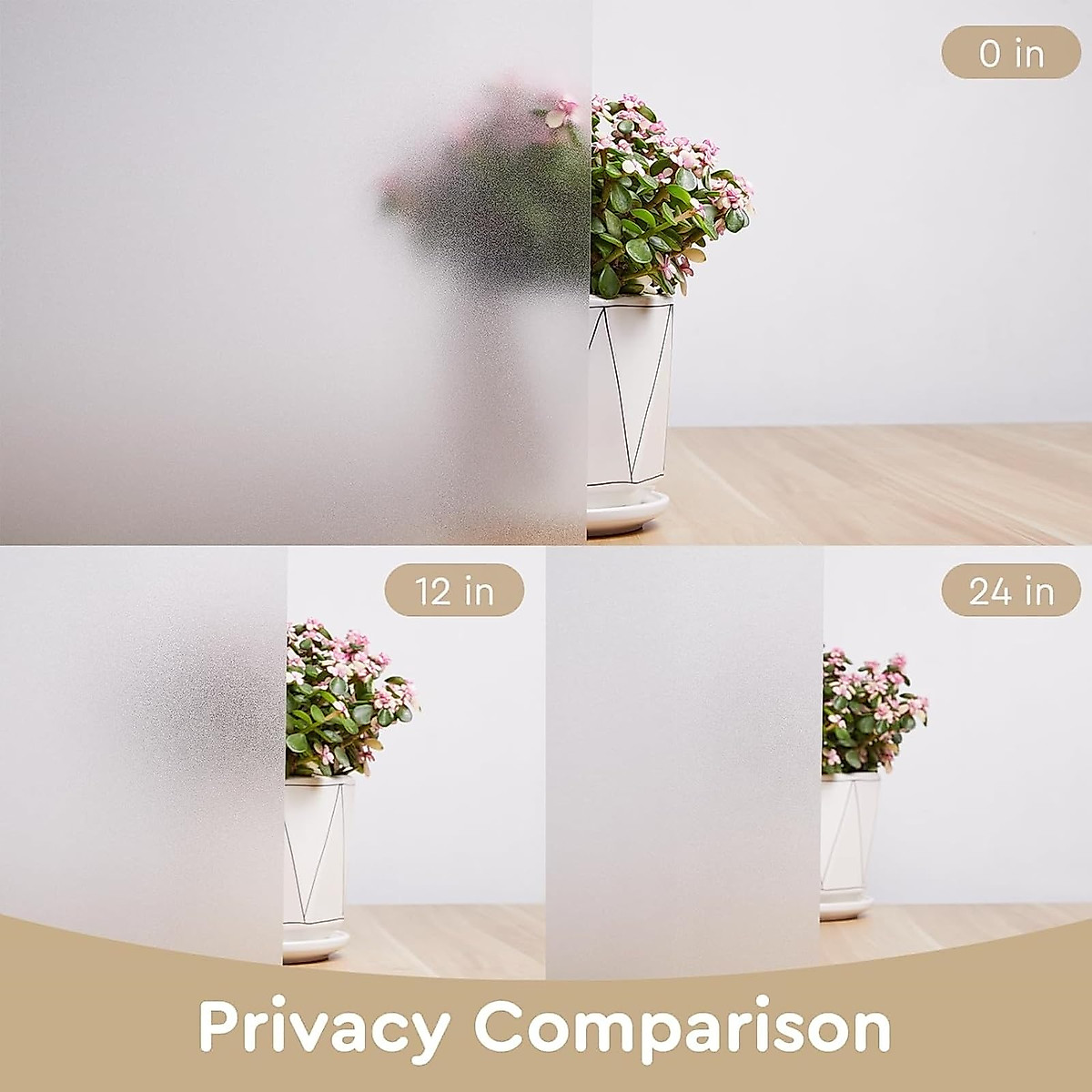 LEMON CLOUD Window Privacy Film Frosted,Non Adhesive Opaque Bathroom Door Window Film,Static Cling Stickers Privacy Day and Night,Vinyl Glass Coverings for Home Office(17.5 x 78.7 Inch, Pure White)