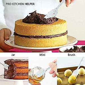 Shebaking Silicone Spatula Set, 6 Piece Heat Resistant Rubber Spatulas Set for Baking Cooking and Mixing Kitchen Utensils Seamless One Piece Spatula with Stainless Steel Core, Nonstick Dishwasher Safe