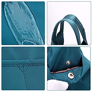 YANAIER Women Zippered Tote Bags Large Top Handle Satchel Handbags Waterproof Nylon Bag for Daily Travel Work Shopping Burgundy