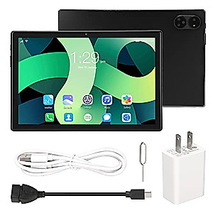 Tablet PC, 100240V 2.4G 5G WiFi 5MP Front 8MP Rear Camera 2 Card Slot 4GB RAM 128GB ROM 10. Inch Tablet Octa Core CPU for Learning (US Plug)