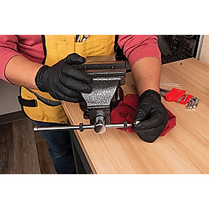 Performance Tool MV8 Hammer Tough Powder Coating, 360 Degree Swivel 8-Inch Bench Vise (7-Inch Jaw Opening, 3-Inch Throat Depth)