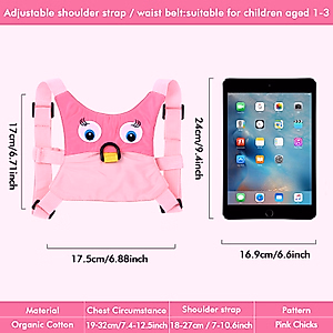 Baby Anti Lost Safety Walking Harness Toddler Safety Leash for Babies and Kids Boys and Girls - Pink