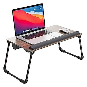 ATUMTEK 27” Extra Large Lap Desk Fits 17 inches Laptops, 2 in 1 Laptop Desk for Bed Couch Sofa, Laptop Lap Desk with Cushion and Folding Legs for Home Office Working, Writing
