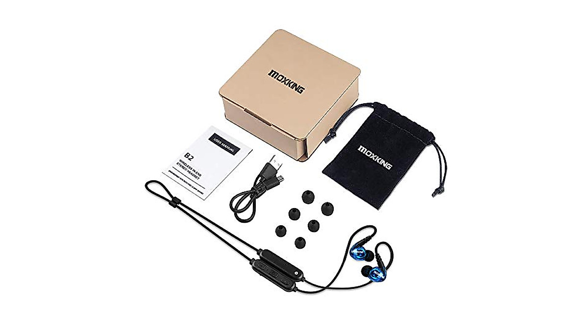 MOXKING Wireless Sport Earbuds | IPX6 Waterproof, 9H Play