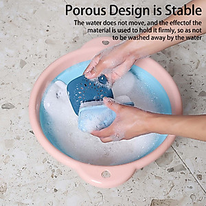 Shower Drain, Hair Catcher Shower Drain, Kitchen Sink Strainer, Square Bathtub Drain, Silicone Bath Tub Hair Catchers Hair Collector Trap with Small Handle