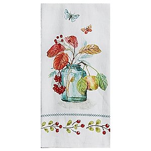 Kay Dee Designs Blue Bottle Dual Purpose Terry Towel White/Orange