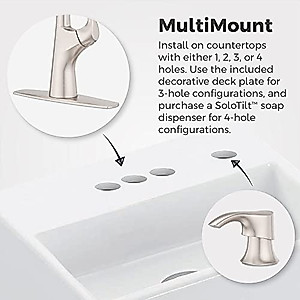 Pfister Talega Kitchen Faucet with Pull Down Sprayer, Single Handle, High Arc, Spot Defense Stainless Steel Finish, F5297TEGS