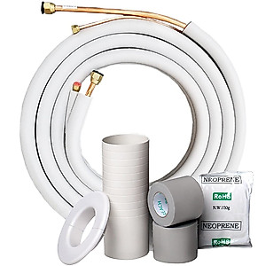 3/8" x 5/8" 24K BTU MrCool Ductless Mini Split Line Set AC Kit with Control Wire 16 Ft