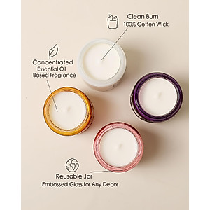 Sandalwood Aromatherapy Candles,100% Natural Soy Sandalwood Pretty Candle for Women, Stress Relief Candle, Sandalwood Candle for Bedroom, Bathroom