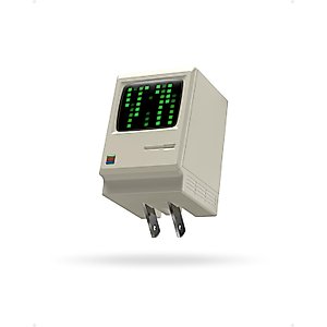 SHARGE USB C Charger, Retro 67 Power Display 3-Port Fast GaN Charger with Digital Rain, 67W Foldable Wall Charger for Phone 14/Pro Max/13, iPad, MacBook, Galaxy, Google Pixel Gifts Idea