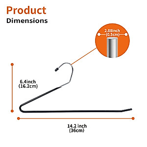 Fixwal 24 Pack Pants Hangers, Open Ended Metal Jeans Hangers Space Saving, Non Slip Hanger for Pants, Closet Storage Organizer for Clothes Leggings Trousers Ties Slacks Etc