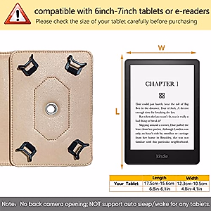 E NET-CASE Case for 6“ ebook Reader Universal Case, Folio Slim Lightweight Cover for Sony/kobo/tolino/Pocketbook 6 inch ebook Reader (deep Bule)