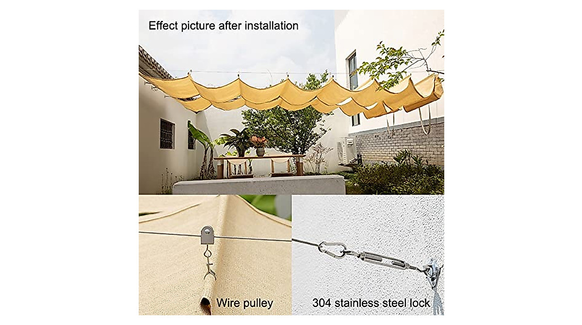 Retractable Patio Awning - UV Sun Shade Cover for Outdoor