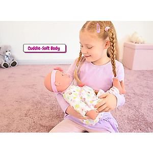 KOOKAMUNGA KIDS 18” Baby Doll Set - Baby Dolls for 2 Year Old Girls & Boys and Up - Comes w/Soft Baby Doll - Toy Baby Bottle - Diaper Bag - Blanket & Pacifier & Plush-Rattle