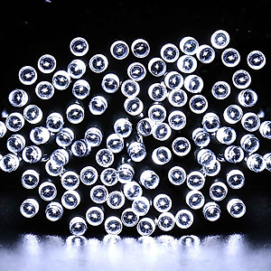 Qedertek 4 Pack Solar String Lights, 72ft 200 LED Solar Lights Outdoor with 8 Lighting Modes Waterproof for Home, Patio, Lawn, Garden, Christmas, Wedding, Party and Holiday Decorations(Cool White)