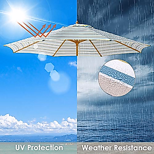 Yescom 13 Ft Patio Umbrella Replacement Canopy Market Table Top Sunshade Cover Yard