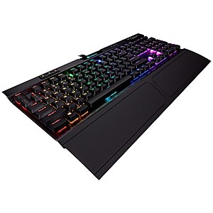 Corsair K70 RGB MK.2 RAPIDFIRE Low Profile - Backlit RGB LED - USB Passthrough & Media Controls - Fastest & Linear Low Profile - Cherry MX Speed (Renewed)