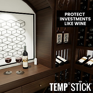 Temp Stick Remote WiFi Temperature & Humidity Sensor. No Subscription. 24/7 Monitor, Unlimited Text, Push & Email Alerts. Free Apps, Made in America. Use with Alexa, IFTTT. Monitor Anywhere, Anytime.