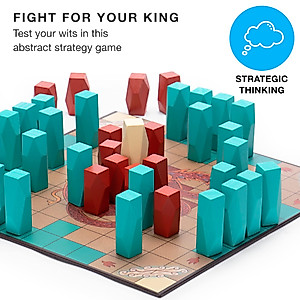 Hnefatafl Viking Chess Set - Authentic, Traditional Two-Player Strategy Board Game Classic - Historic European Tabletop Asymmetric War Game