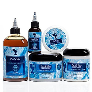 Camille Rose Black Castor Oil & Chebe Buttercream | 8 oz | Strengthening Texture Butter | Restores Moisture for Thick, Textured Hair