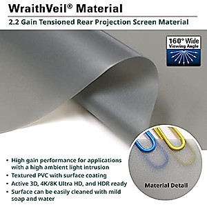 Elite Screens Yard Master 2, 100-inch Indoor Outdoor Portable Fast Folding Projector Screen w/ Stand 16:9, 8K 4K Ultra HD 3D Movie Theater Rear Projection , OMS100HR3 -US Based Company 2-YEAR WARRANTY