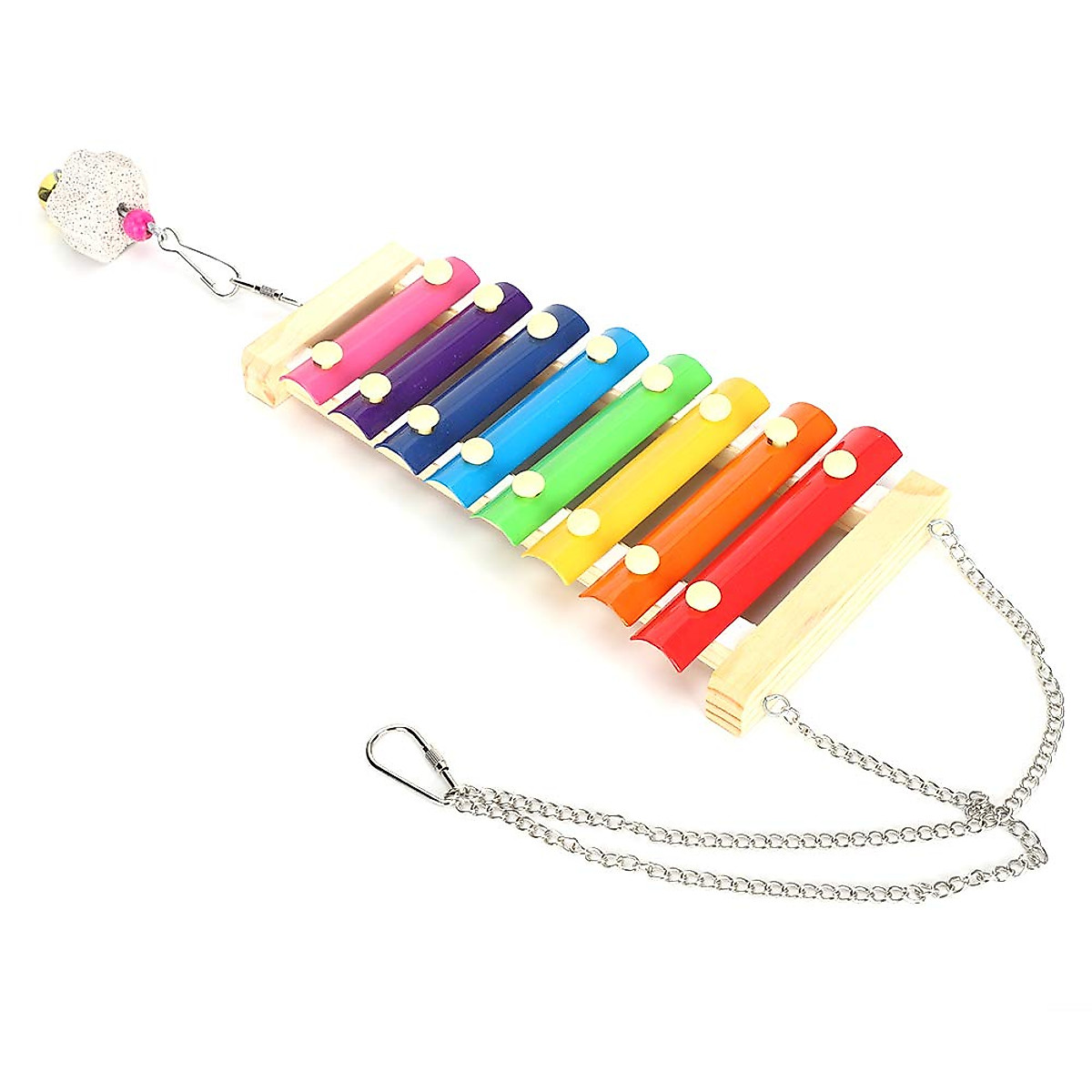 Wooden Xylophone, Hen Suspended Xylophone, A Beautiful Sound Bright Colors Crisp Sound for Chickens Parrots Lawn Yards