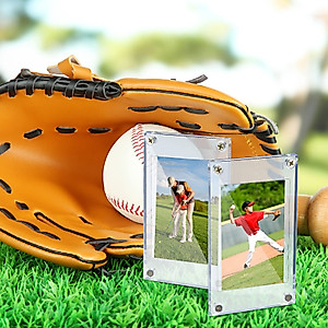 Acrylic Card Holder Screw Trading Card Protector 35 PT Clear Card Protectors for Baseball Football Sports Card Game Card Storage and Display (15 Pieces)