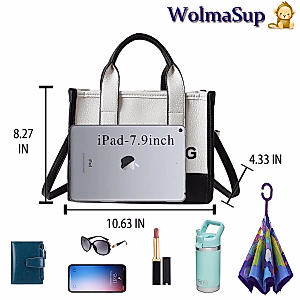 WolmaSup The Tote Bag for Women Leather The Tote Bag Dupes Mini Handbags White Black