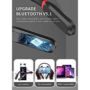 Gemercy Wireless Earbuds Bluetooth Headphones Neckband: 100H Ultra-Long Playtime Headset with Microphone | Bluetooth 5.1 Earphones with Superior Stereo Sound | Magnetic Ear Buds | IPX5 Waterproof