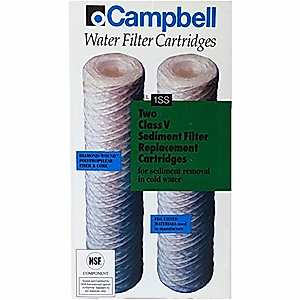 Campbell 1SS Sediment Filter Cartridge, 5 micron, 9-3/4" Length, 2/Box