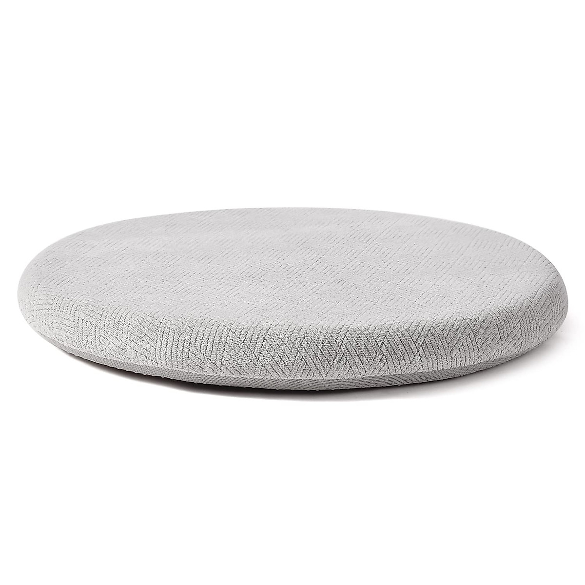 Round Memory Foam Chair Cushion Circle Bar Stool Pad Detachable Chair Seat Cushion with Removable Cover and Rubber Back Anti Slip Kitchen Dining Chair Pad 15 Inches Grey