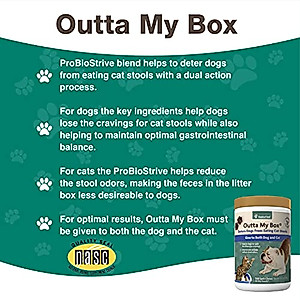 NaturVet – Outta My Box – 500 Soft Chews – Deters Dogs from Eating Cat Stools – Reduces Cat Stool Odors – For Dogs & Cats – 50 Day Supply