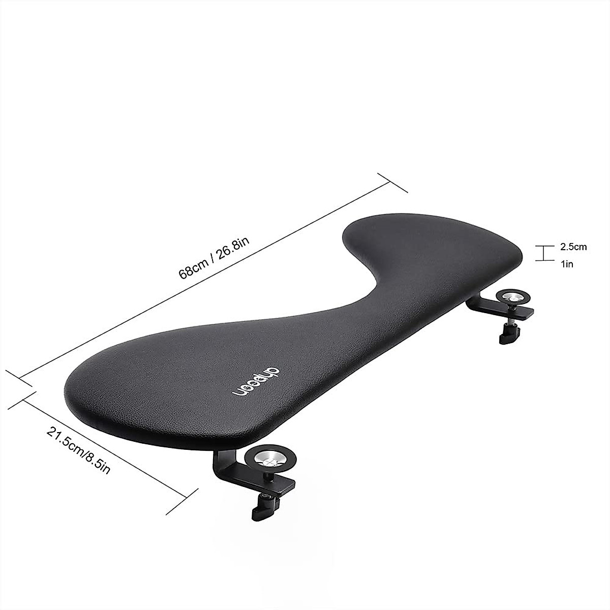 AHPOON Ergonomics Desk Extender Tray,Keyboard Drawer Tray 26.8"x8.5" Punch-Free Clamp on,Table Mount Armrest Shelf, Computer Elbow Arm Support