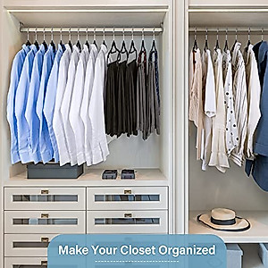 Premium Black Plastic Clothes Hangers Non Slip, Shoulder Grooveless Thin Plastic Hangers Space Saving for Closet, Heavy Duty Adult Coat Hangers Strong for Pants Scarf Suits Sweater Dresses (BLACK, 50)