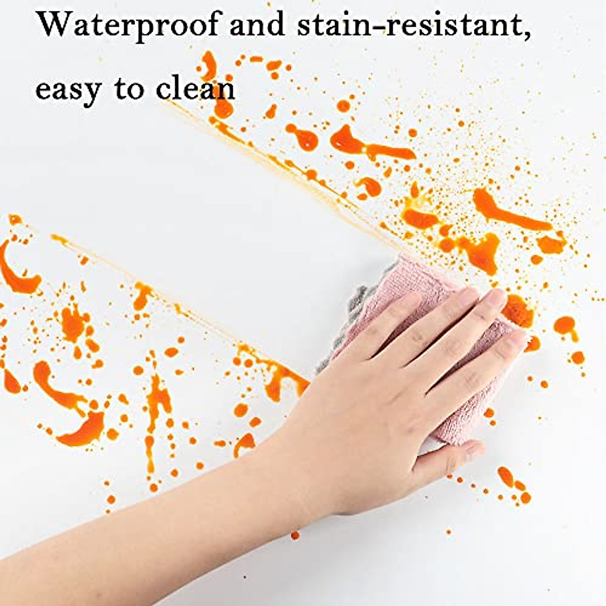 Electrostatic Absorption Wall Protective Film, Removable Clear Wall Protector Oil Proof Waterproof Sticker Furniture Protective Film Sticker (17.7in*78.7in)