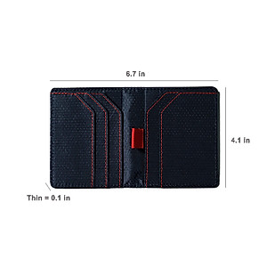LC Prime Minimal Slim Pen Wallet l A Thinnest PenWallet For Daily Use (Pen is Not Included) (Blue mix Black (Pen is NOT Included))