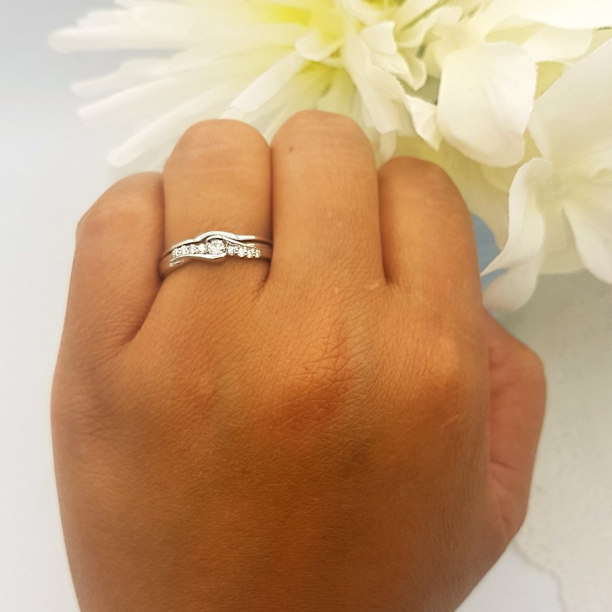 Dazzlingrock Collection 0.25 Carat (Cttw) 14k Round Diamond Engagement Ring Set, White Gold, Size 6.5