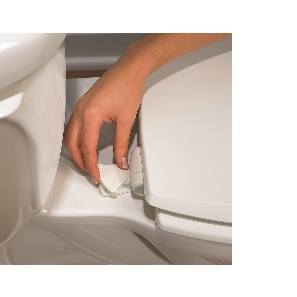 Mayfair 83EC 000 NextStep Child/Adult Built-in Potty Seat with Lift-Off Hinges, Multi, Round